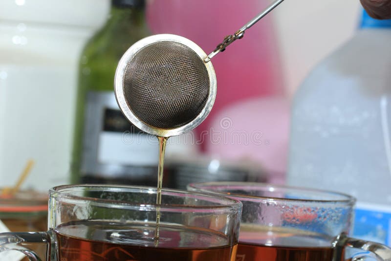 Making tea with infuser stock photo. Image of beverage - 85886826