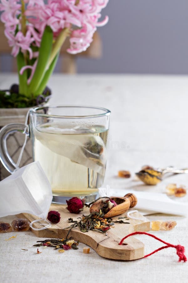 Making tea with teabags stock photo. Image of refreshment - 39091186