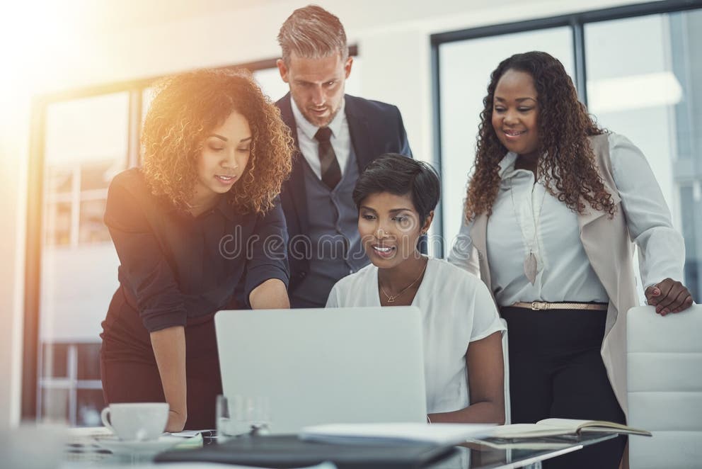 Making Technology Work for Their Collaboration. a Group of Colleagues ...