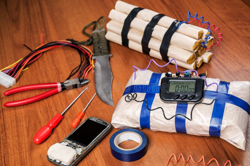 Making time bomb stock image. Image of electrical, fuse - 84721923