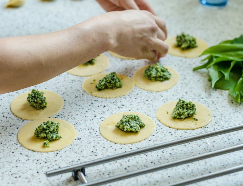 Making tortellini stock image. Image of meal, healthy - 118613947