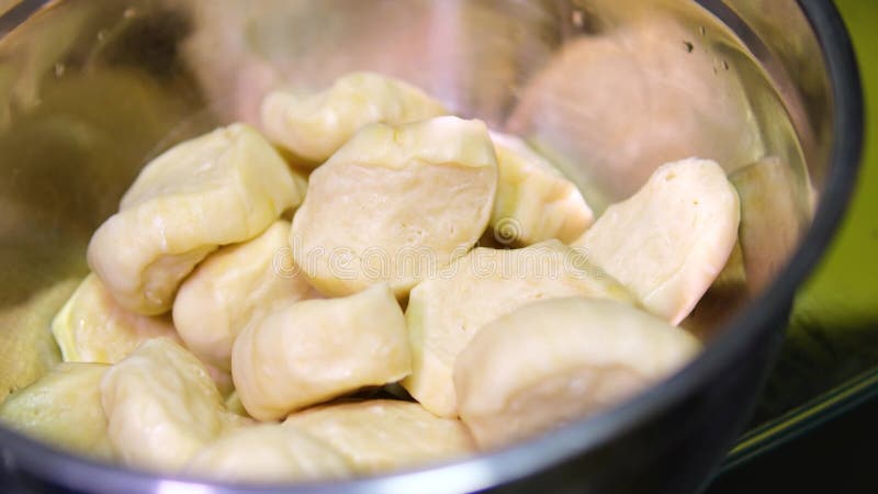 Cook Dumplings Making Traditional Chinese Dumplings, Roll Out Dumpling ...