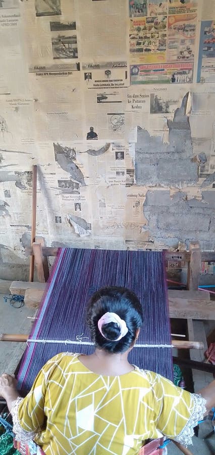 Making Traditional Weaving on Harapan Beach by Local Residents ...