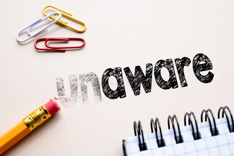 Making Unaware in To Aware by Eraser Stock Photo - Image of negligent ...