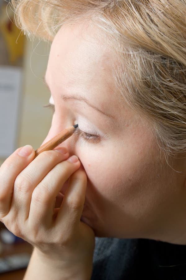 Making up for the day stock photo. Image of model, backstage - 7131418