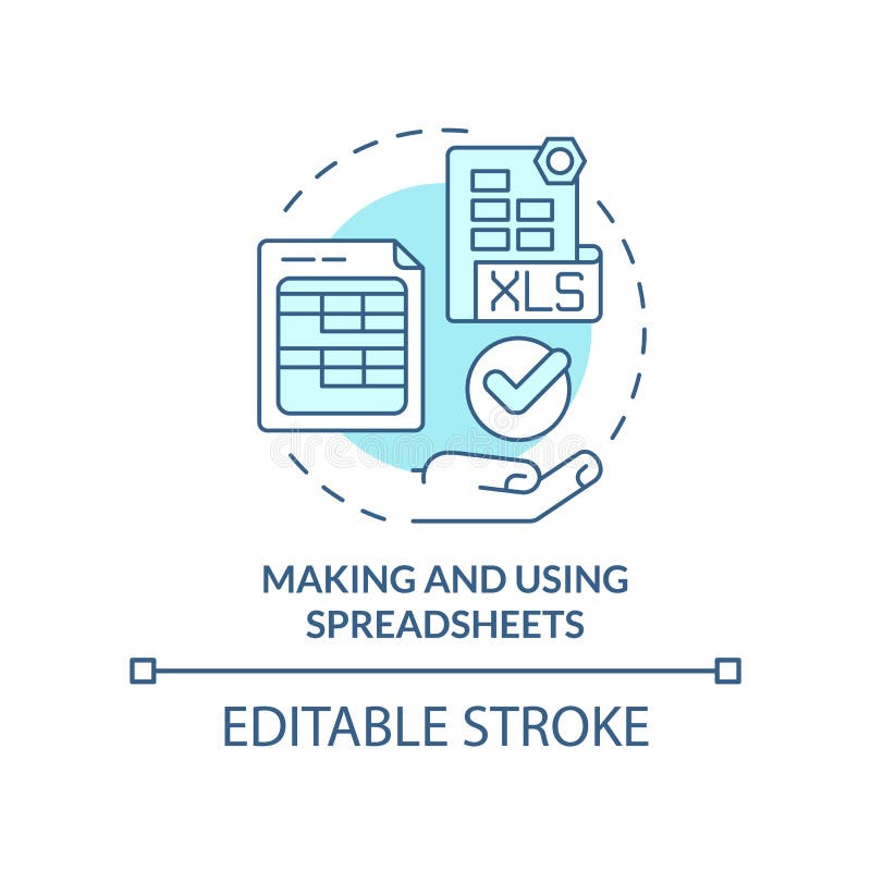 Spreadsheets Blue Gradient Concept Icon Stock Vector - Illustration of ...