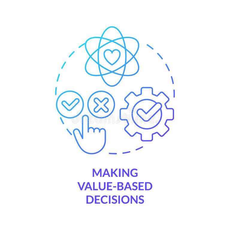 Making Value-based Decisions Blue Gradient Concept Icon Stock Vector ...