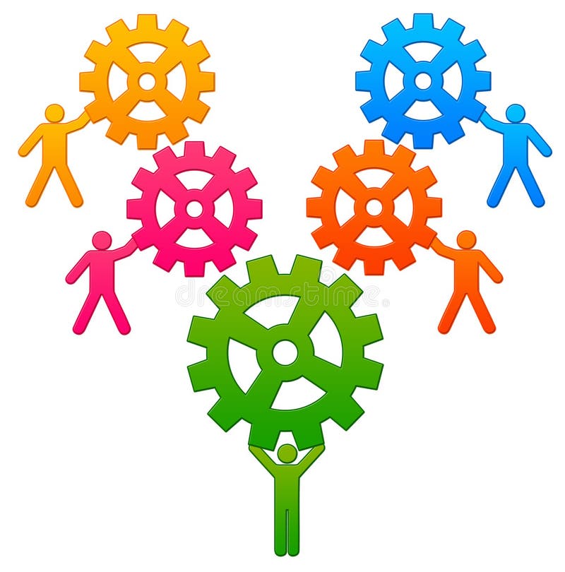 Cooperative Work Linear Icon Concept. Cooperative Work Line Vector Sign ...