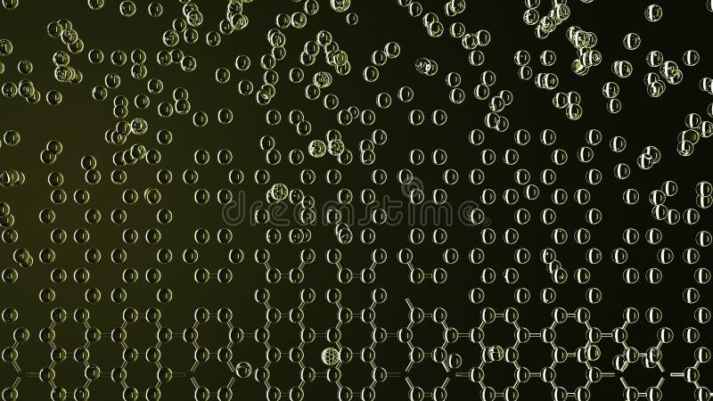 Making Yellow Hexagonal Molecular Structure, 3D Rendering Stock ...