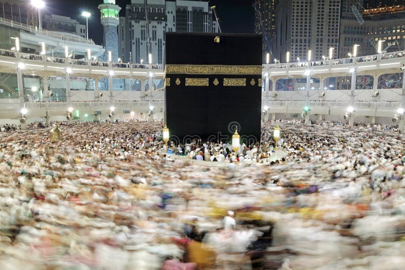 Hadsch-Moslems Makkah Kaaba Redaktionelles Bild - Bild von festlegen ...