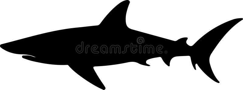 Mako Shark Outline Silhouette Generative Ai Stock Vector - Illustration ...