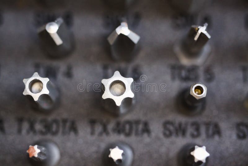 Makro Close Up Tool Box with Set of Different Types Drive Heads Bits ...