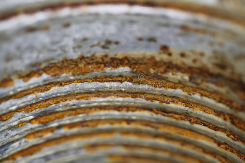 Makro Closeup Inside Metal Food Can with Rusty Corroded Surface Stock ...