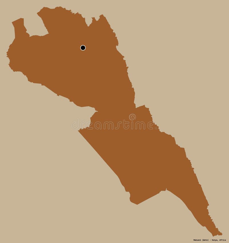 Makueni County Republic of Kenya, Eastern Province Map Vector ...