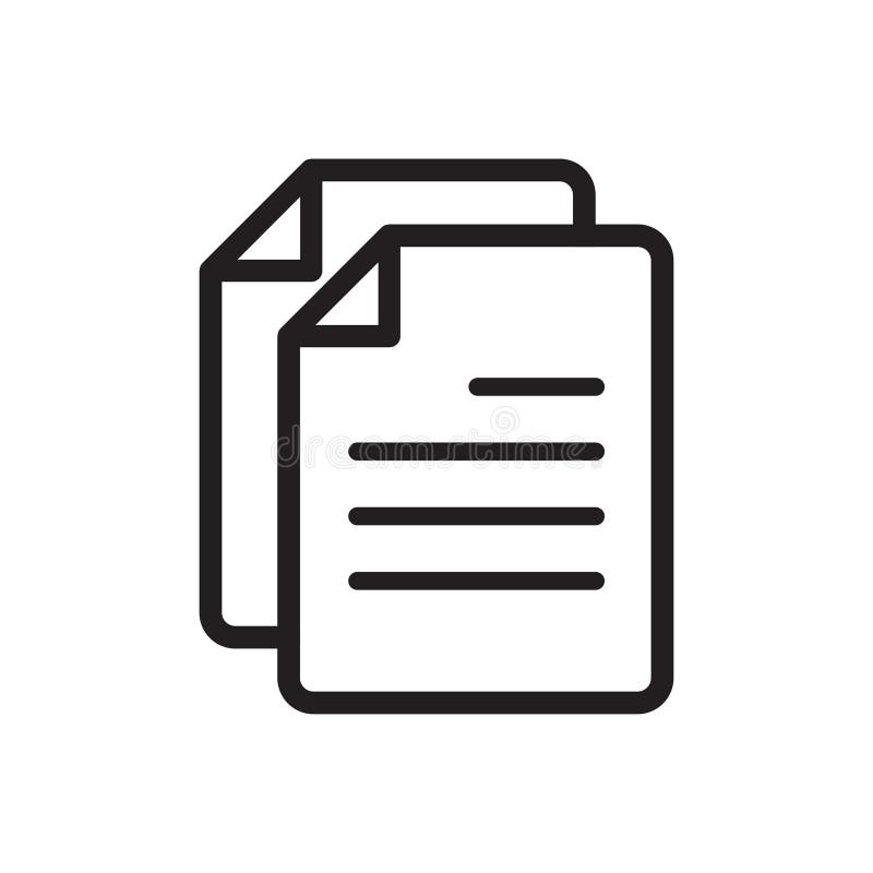 Document Symbol. Document Icons. Paper Document Page Icon Stock ...