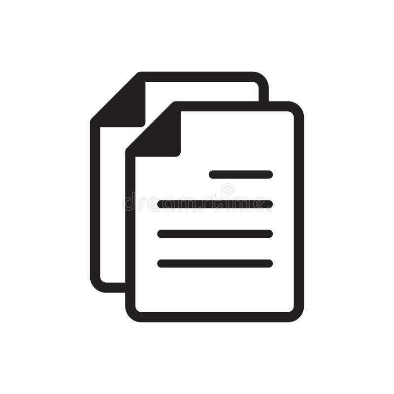 Document Symbol. Document Icons. Paper Document Page Icon Stock Vector ...