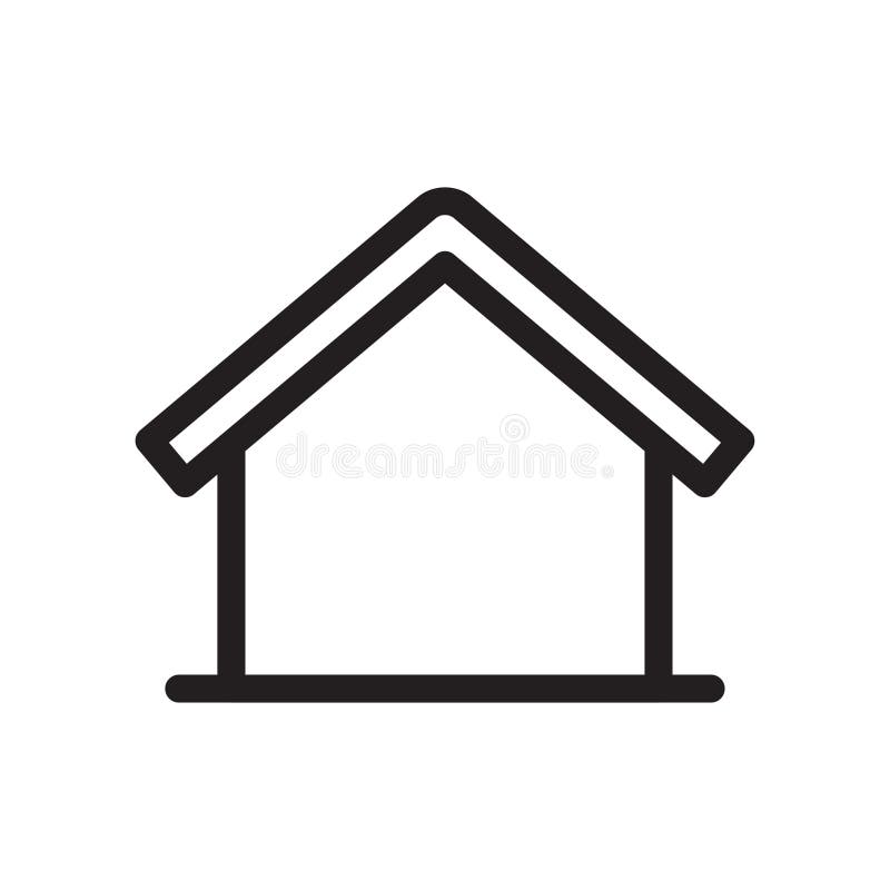 Home Line Icon. House Vector Illustration Isolated on White Stock ...