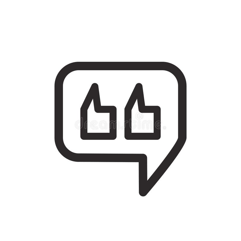 Quote Icons .Quotation Mark Icon Stock Vector - Illustration of signage ...