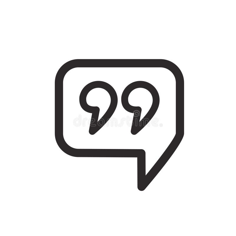 Quote Icons .Quotation Mark Icon Stock Vector - Illustration of label ...
