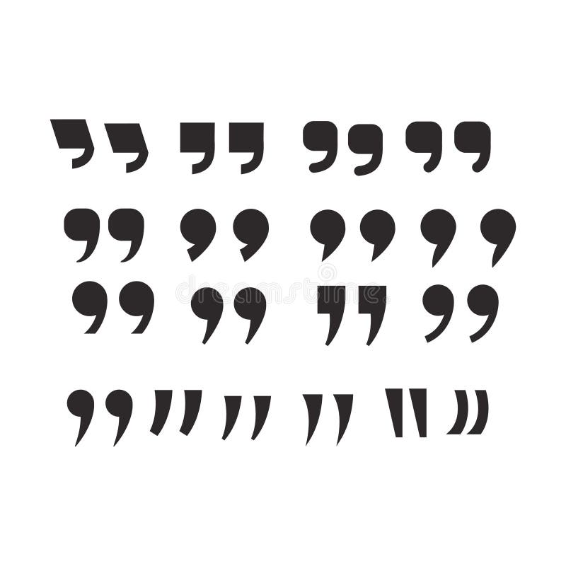 Quotation Mark Drawing Stock Illustrations – 400 Quotation Mark Drawing ...