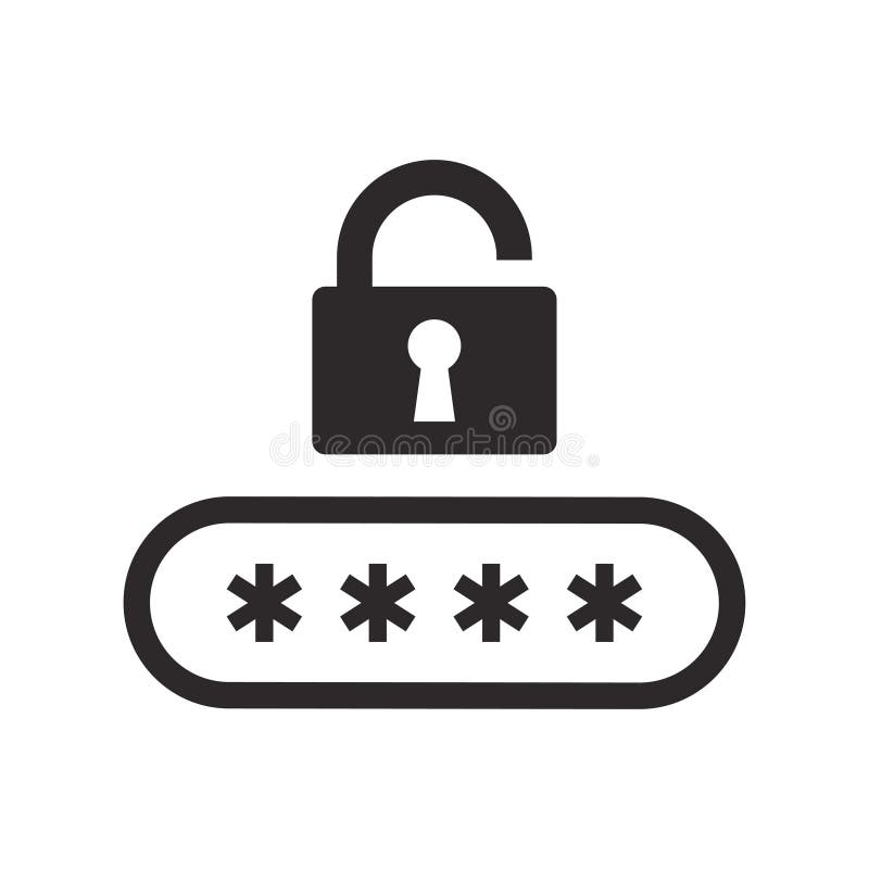 Password Security Symbol Design Stock Vector - Illustration of safe ...