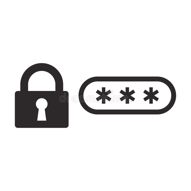 Password Security Symbol Design Stock Vector - Illustration of private ...