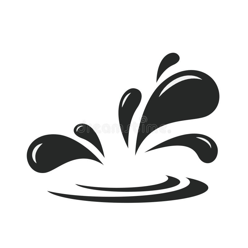 Water splash symbol stock vector. Illustration of isolated - 258578979