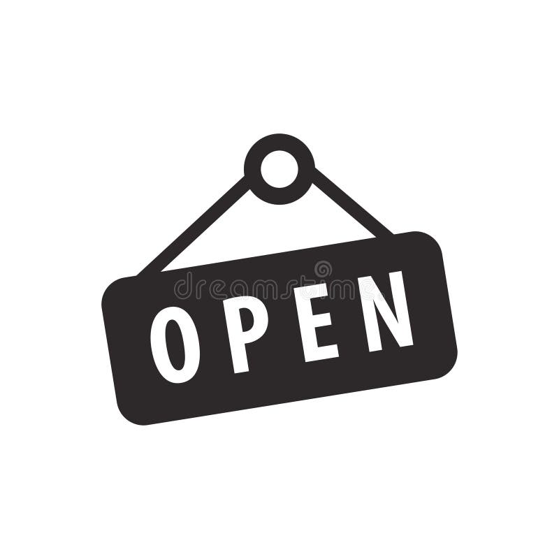 Open Sign Vector Icon Open Icon Symbol, Logo Illustration. Vector ...