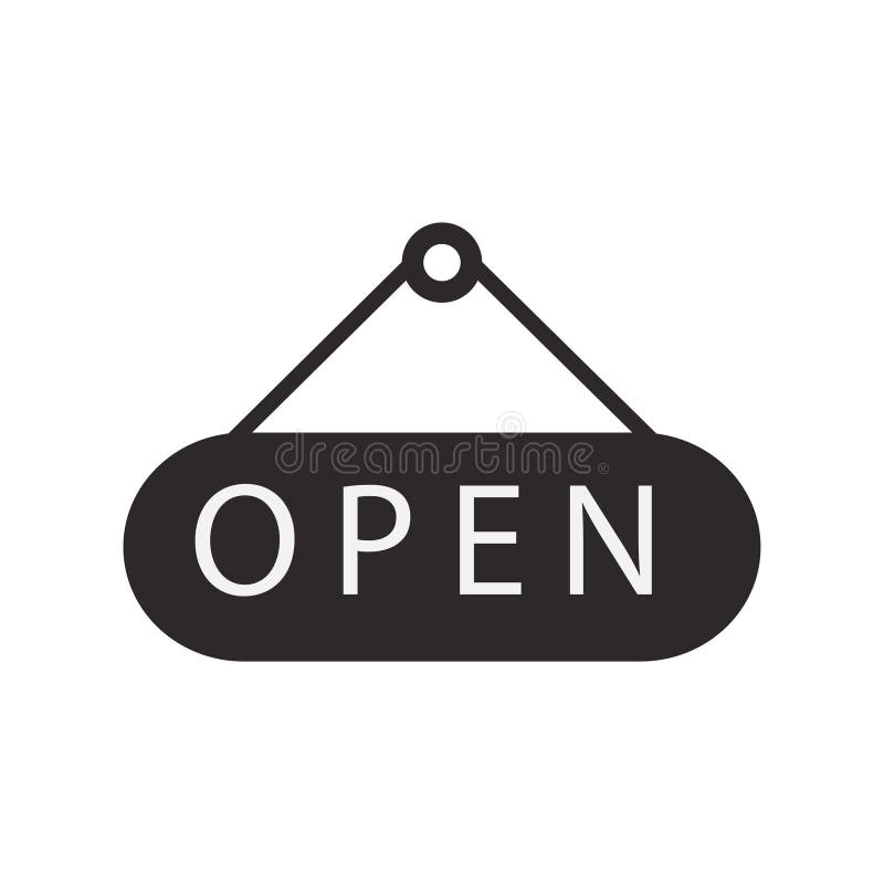 Open Sign Vector Icon Open Icon Symbol, Logo Illustration. Vector ...