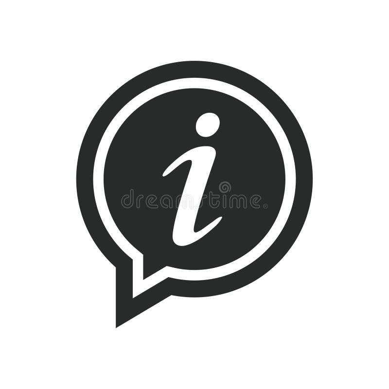 Information Icon in Flat Style, Info Symbol Stock Vector - Illustration of speech, call: 258689622
