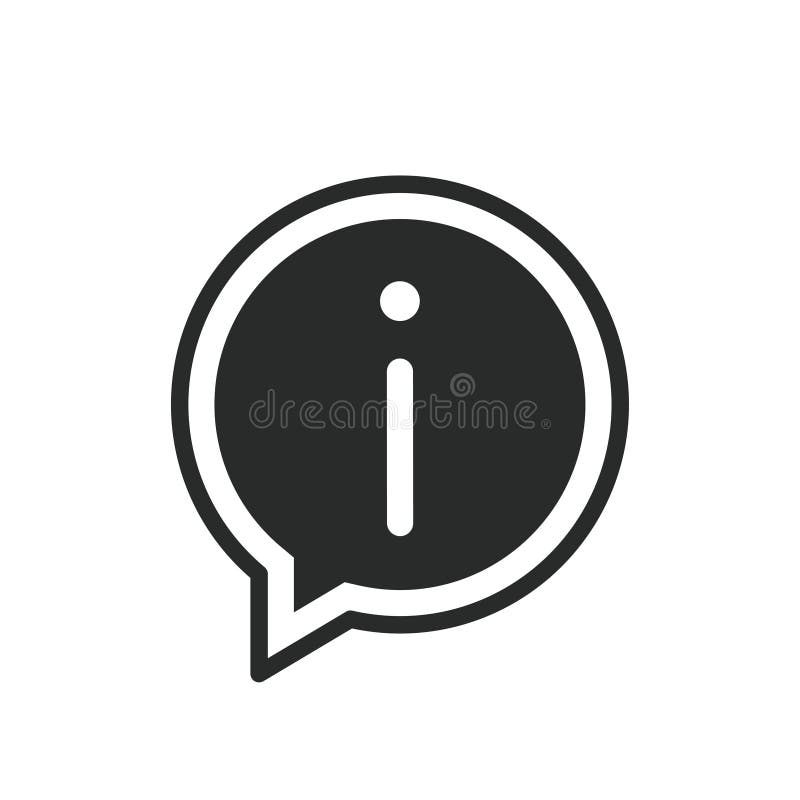 Information Icon in Flat Style, Info Symbol Stock Vector - Illustration ...