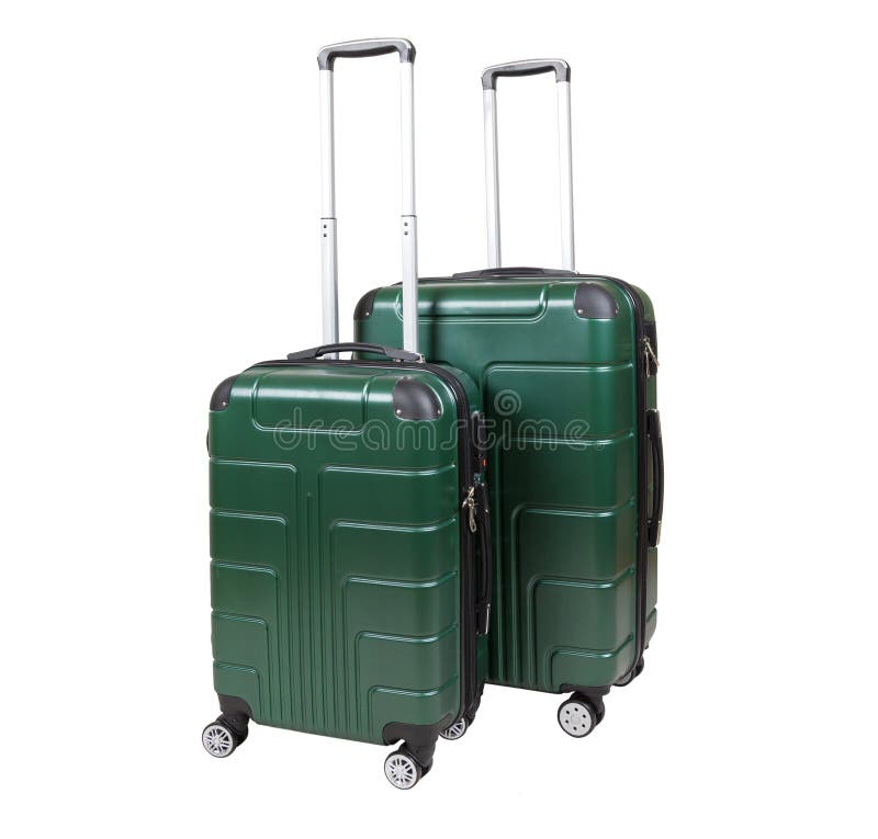 Mala De Viagem Verde Isolada No Fundo Branco Foto de Stock - Imagem de ...