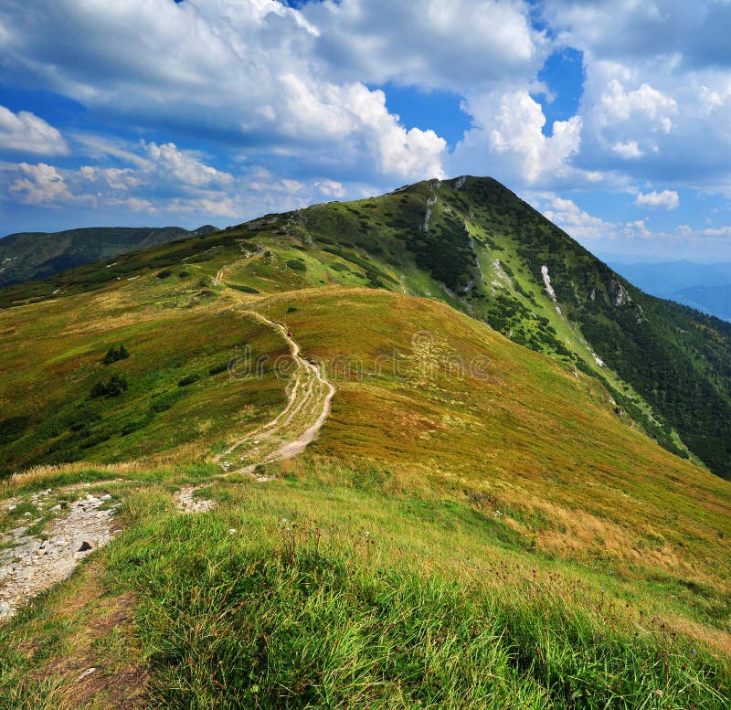 Velky Krivan Mountain From Saddle Bublen In Mala Fatra Mountains Stock ...
