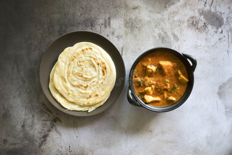 Malabar Chicken Curry with Roti Stock Photo - Image of copy, creamy ...
