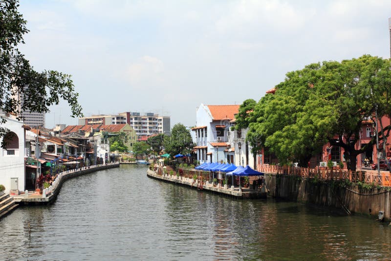 Malacca River at Kampang Jawa Editorial Stock Image - Image of river ...