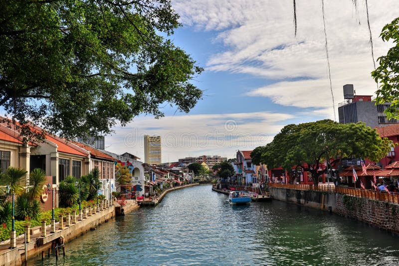Malacca River Panoramic View Stock Photo - Image of panoramic, melaka ...