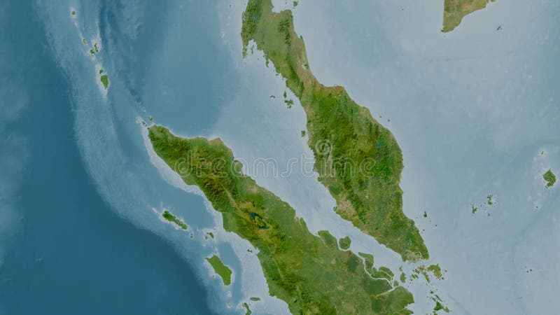 Malacca Strait. Bounding Box. Satellite Map Stock Illustration ...