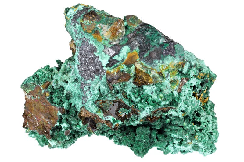 Malachit aus dem dr congo stockbild. Bild von hydroxid - 219365597