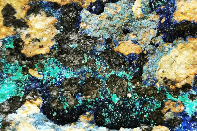 Malachite And Azurite Mineral Stock Image - Image of semi, geology ...