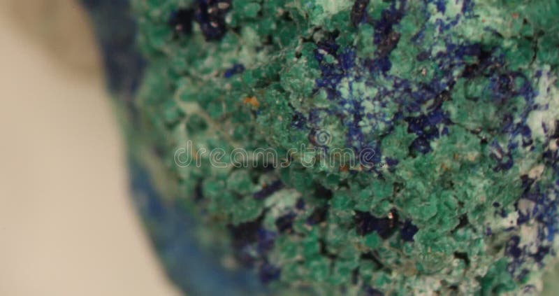 Malachite and Azurite on Rock Stock Video - Video of carbonates, grün ...