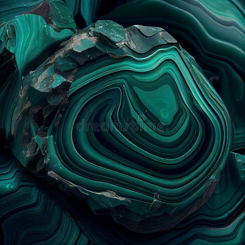 Malachite Green Stone Texture - AI Generated Image Stock Illustration ...