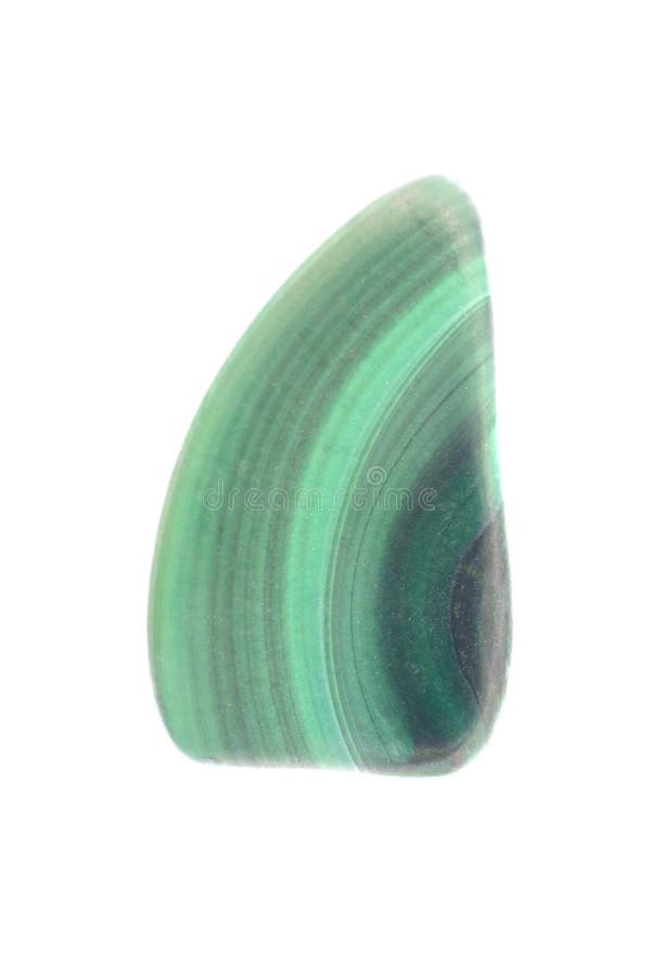 Malachite Stone Texture on White Light Isolated Background. Macro ...