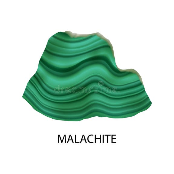 Malachite Realistic Mineral Composition Stock Illustration ...