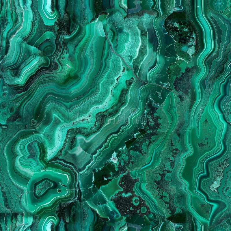 Malachite Seamless Pattern, Naturel Emerald Marble Texture Background ...