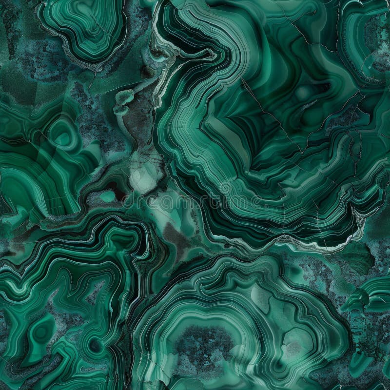 Malachite Seamless Pattern, Naturel Emerald Marble Texture Background ...