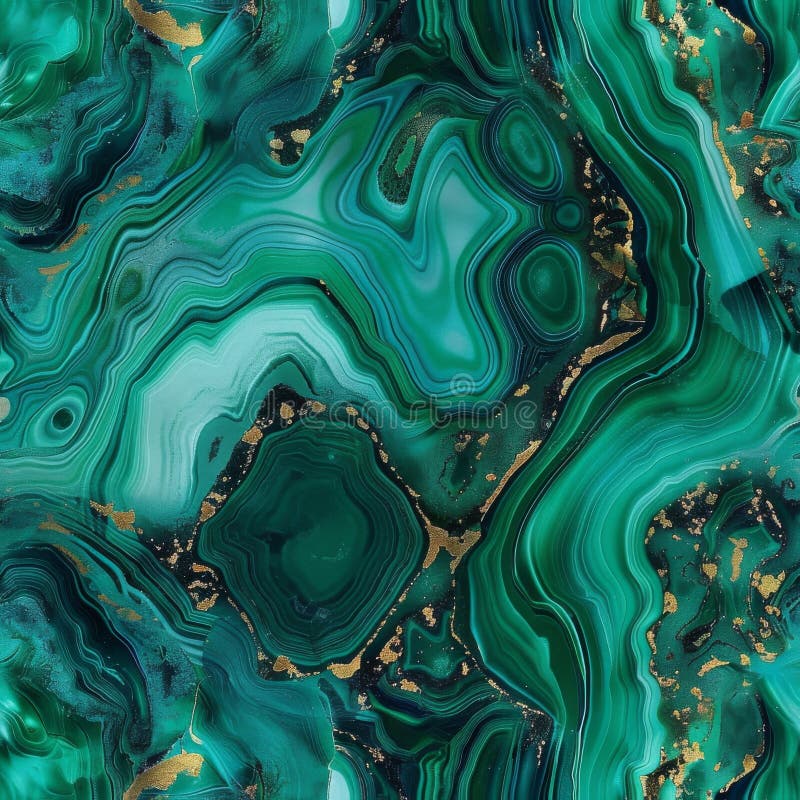 Malachite Seamless Pattern, Naturel Emerald Marble Texture Background ...