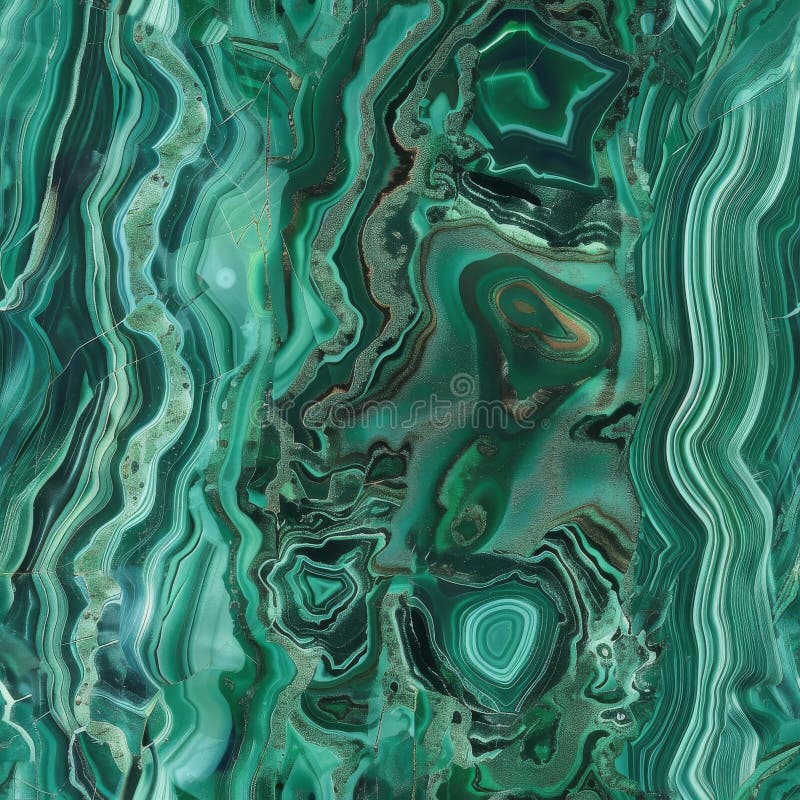 Malachite Seamless Pattern, Naturel Emerald Marble Texture Background ...
