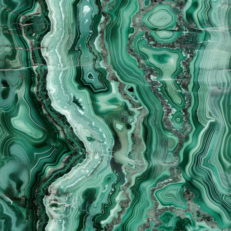 Malachite Seamless Pattern, Naturel Emerald Marble Texture Background ...