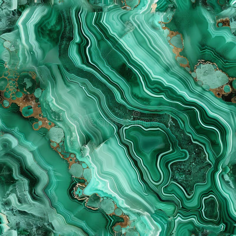 Malachite Seamless Pattern, Naturel Emerald Marble Texture Background ...