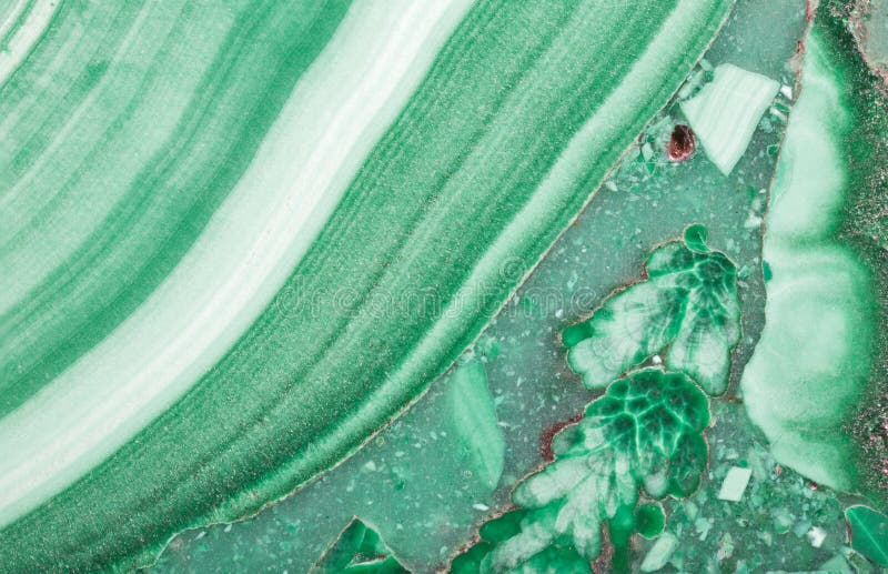 Malachite Stone Green Texture Closeup Stock Image - Image of smooth ...